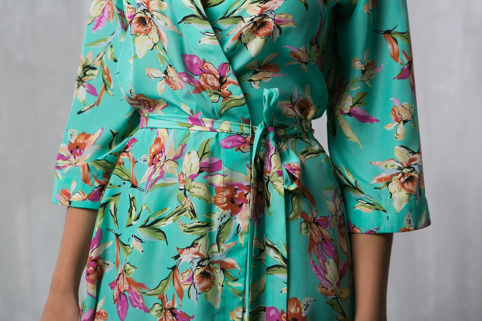 Floral Robe, Floral Bridesmaid Robe, Bridal Robe, Floral Dressing Gown ...