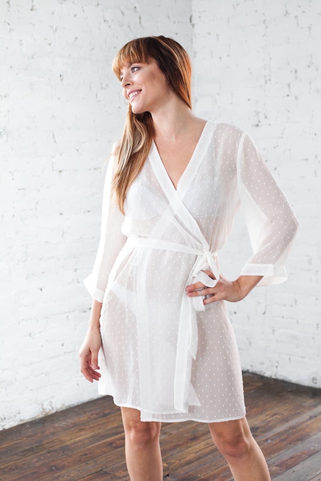 Sheer Robe - Wedding Robe - White Bridal Robe - Beach Robe - Sheer ...