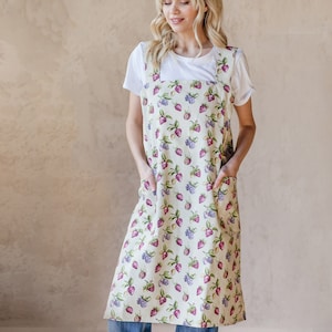 Women's Pinafore Apron - Cross Back Apron - Cotton Pinafore - Japanese ...