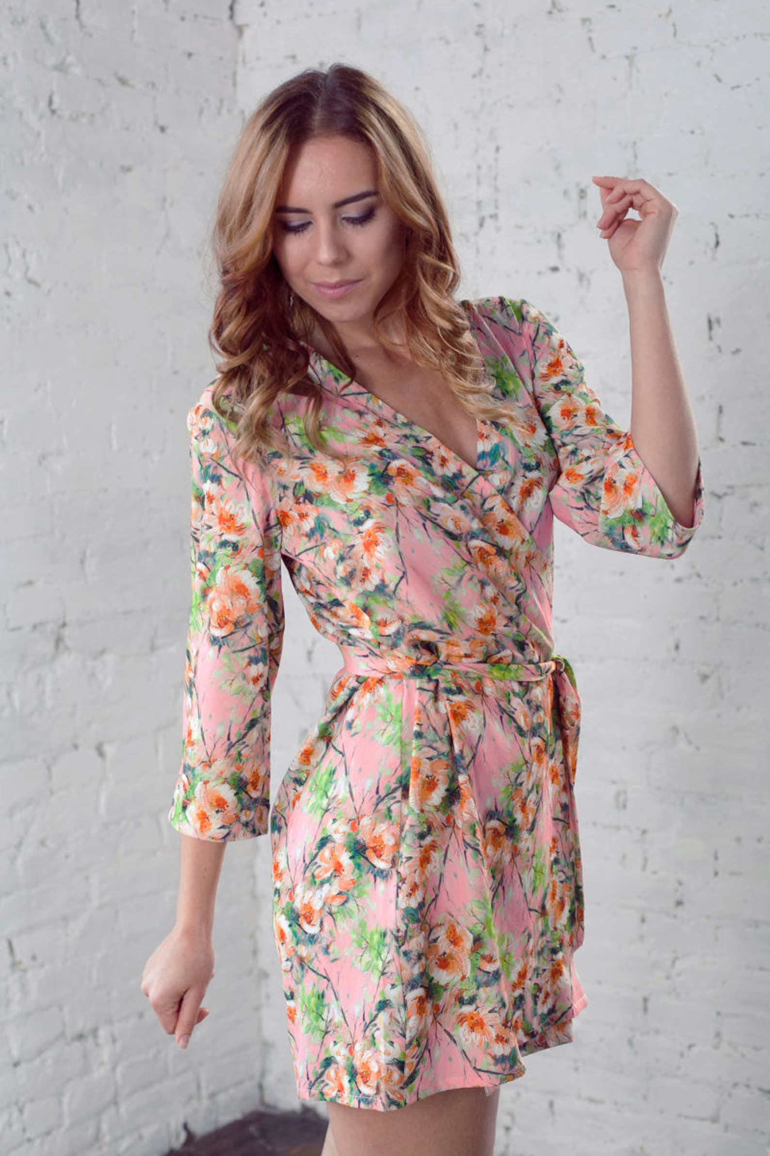 Floral Robe Floral Bridesmaid Robe Floral Dressing Gown - Etsy
