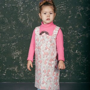 Kids Pinafore Apron Kids Apron Pinafore for Child Linen - Etsy UK