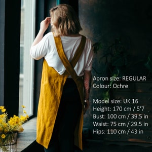 Plus Size Apron Plus Size Linen Pinafore Large Apron Aprons for Women ...