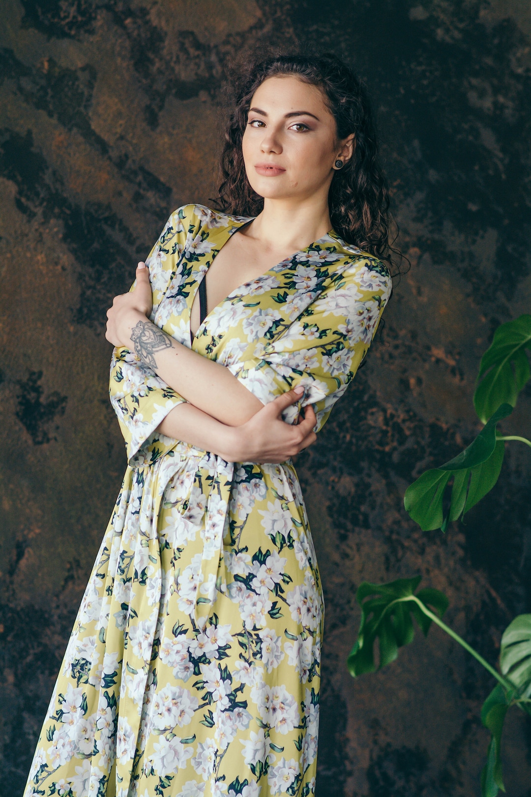 Floral Long Robes - Short Robe - Long Kimono - Satin Bridesmaid Robes ...