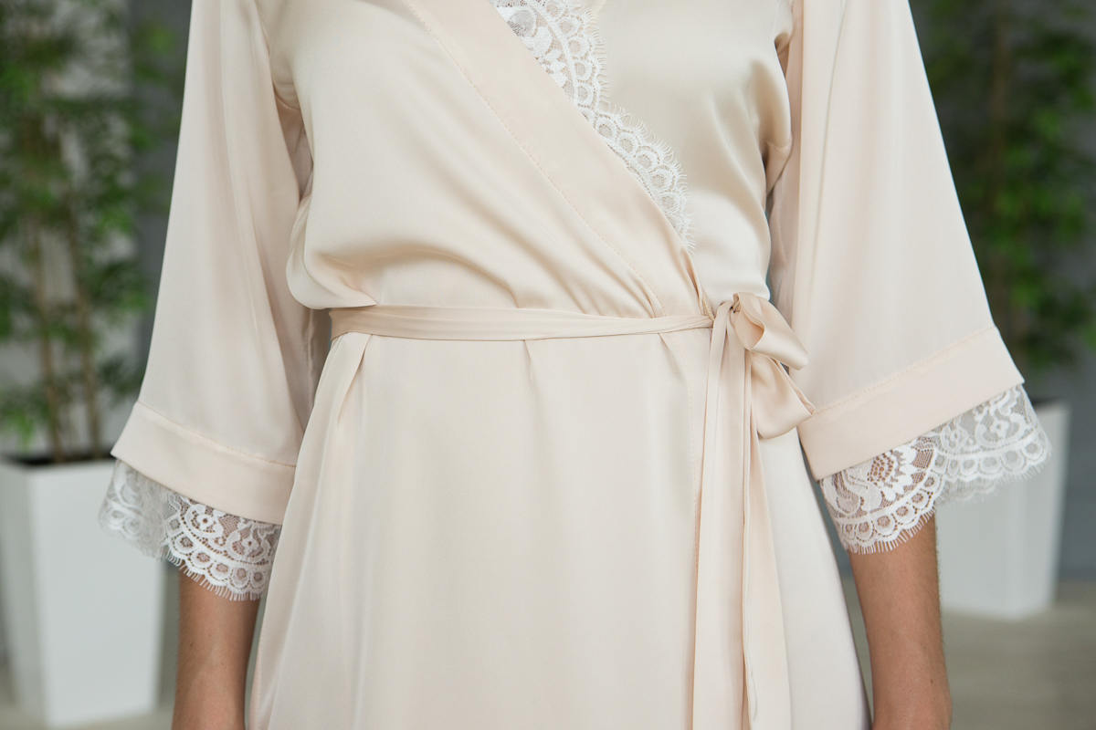 Lace Bridal Robe Luxury Robe Long Bridesmaid Robe Long | Etsy