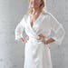 Ivory Satin Robes White Bridal Lace Robe Cream Bridesmaid - Etsy