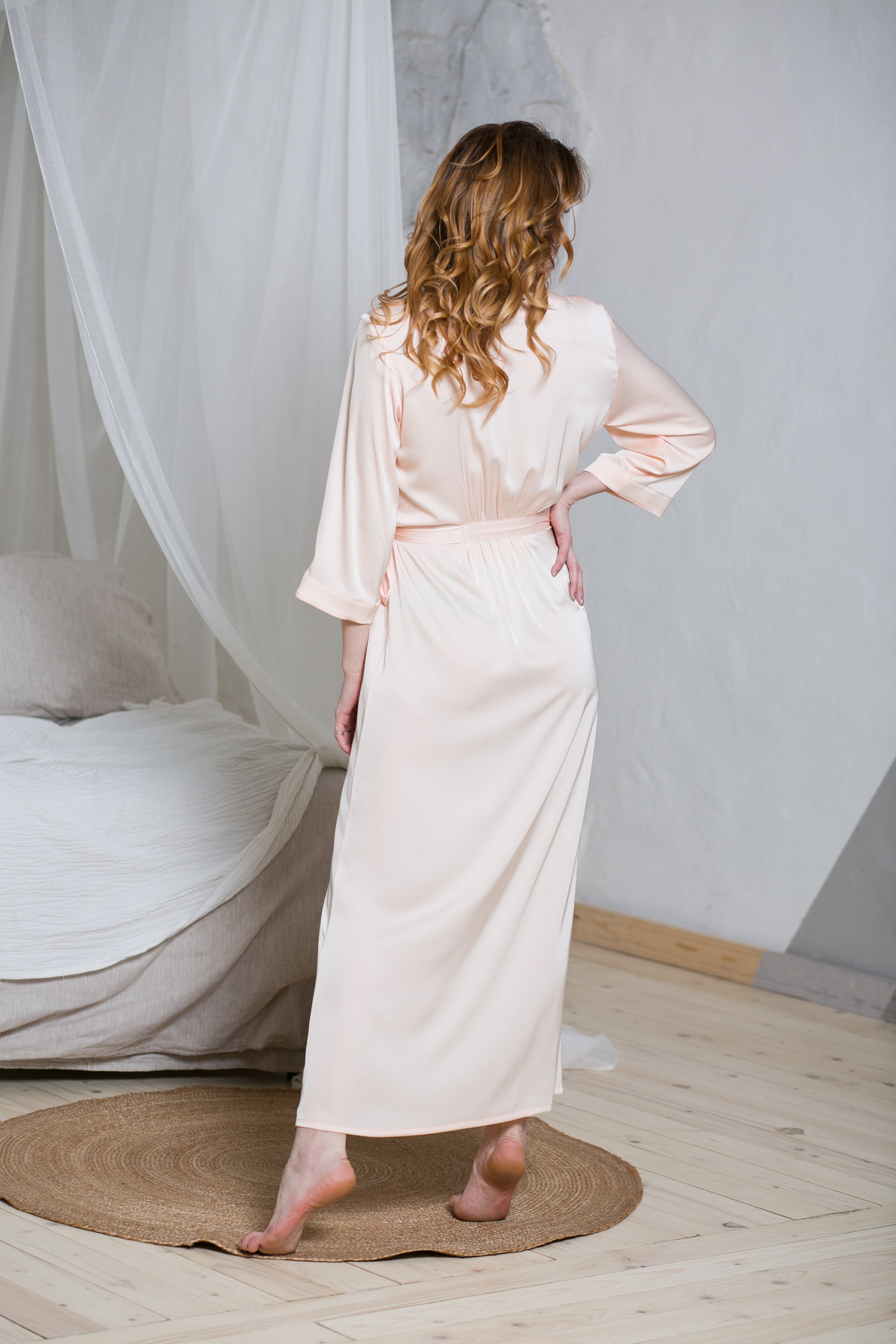 Long Bridal Robe Long Bridesmaid Robe Long Wedding Robe | Etsy