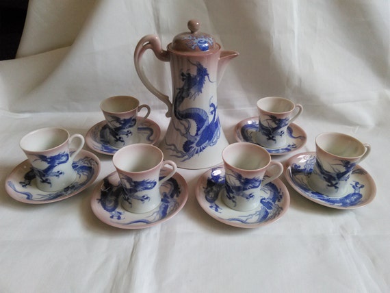 Meiji coffee pot chocolate pot tea set Nishiura Enji | Etsy