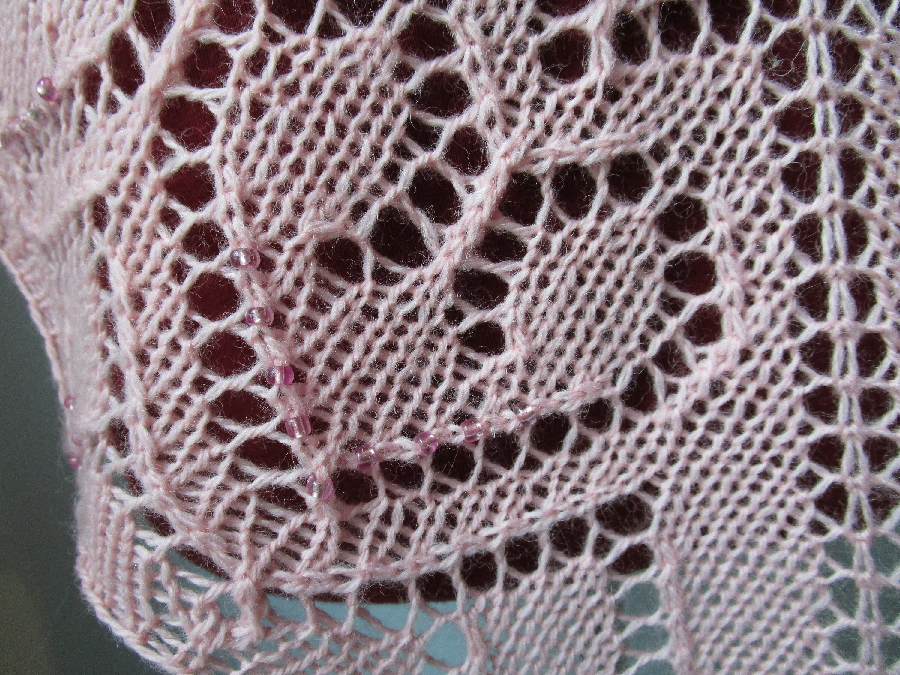 Hand Knitted Lace Shawl With Hearts/love Triangle Wrap With Beads - Etsy
