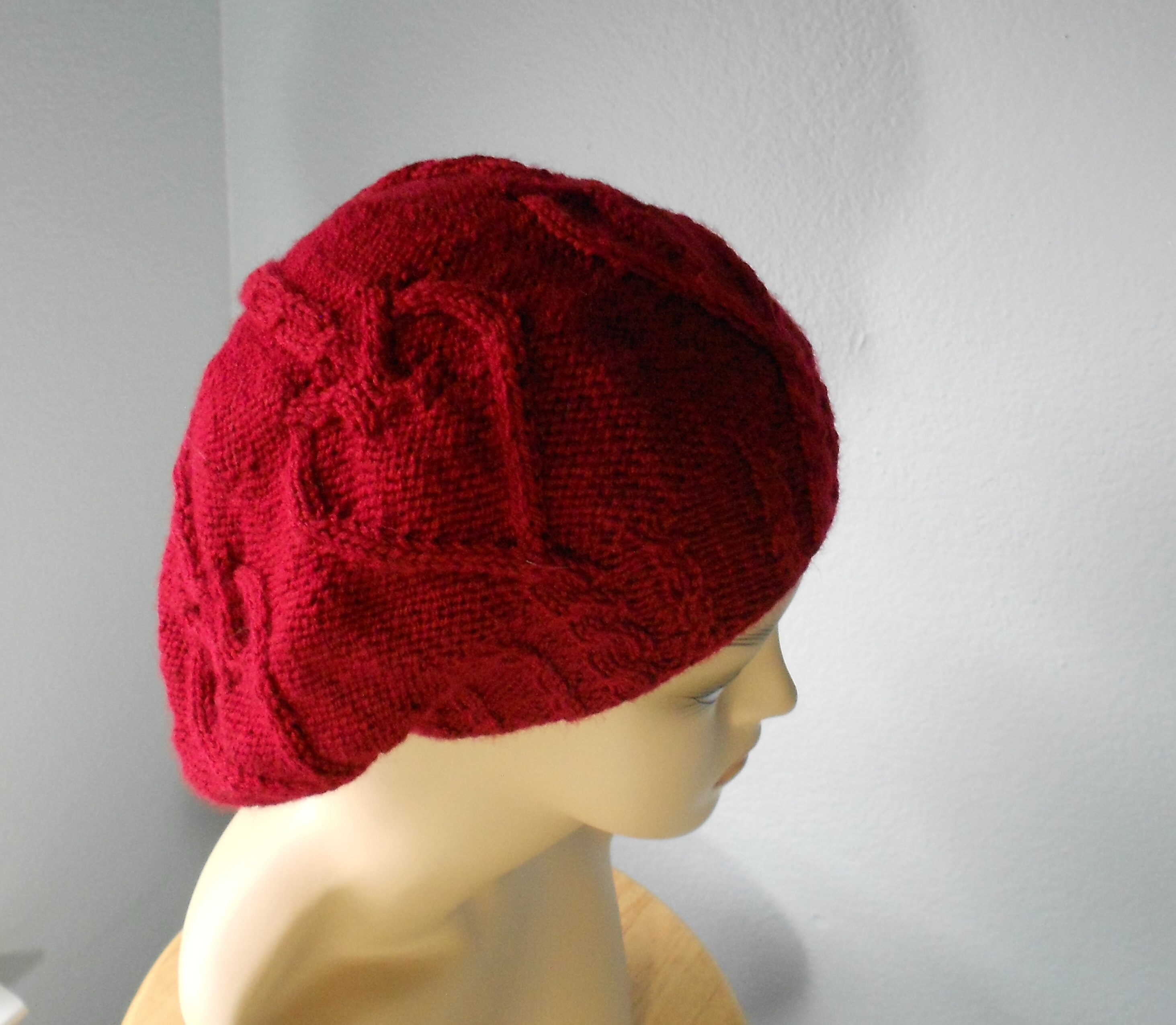 Hand Knitted Hat With Hearts (cables) - Etsy