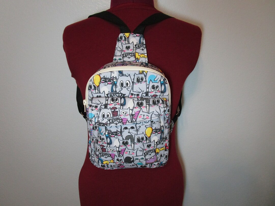 Mini Backpack With Cats - Etsy