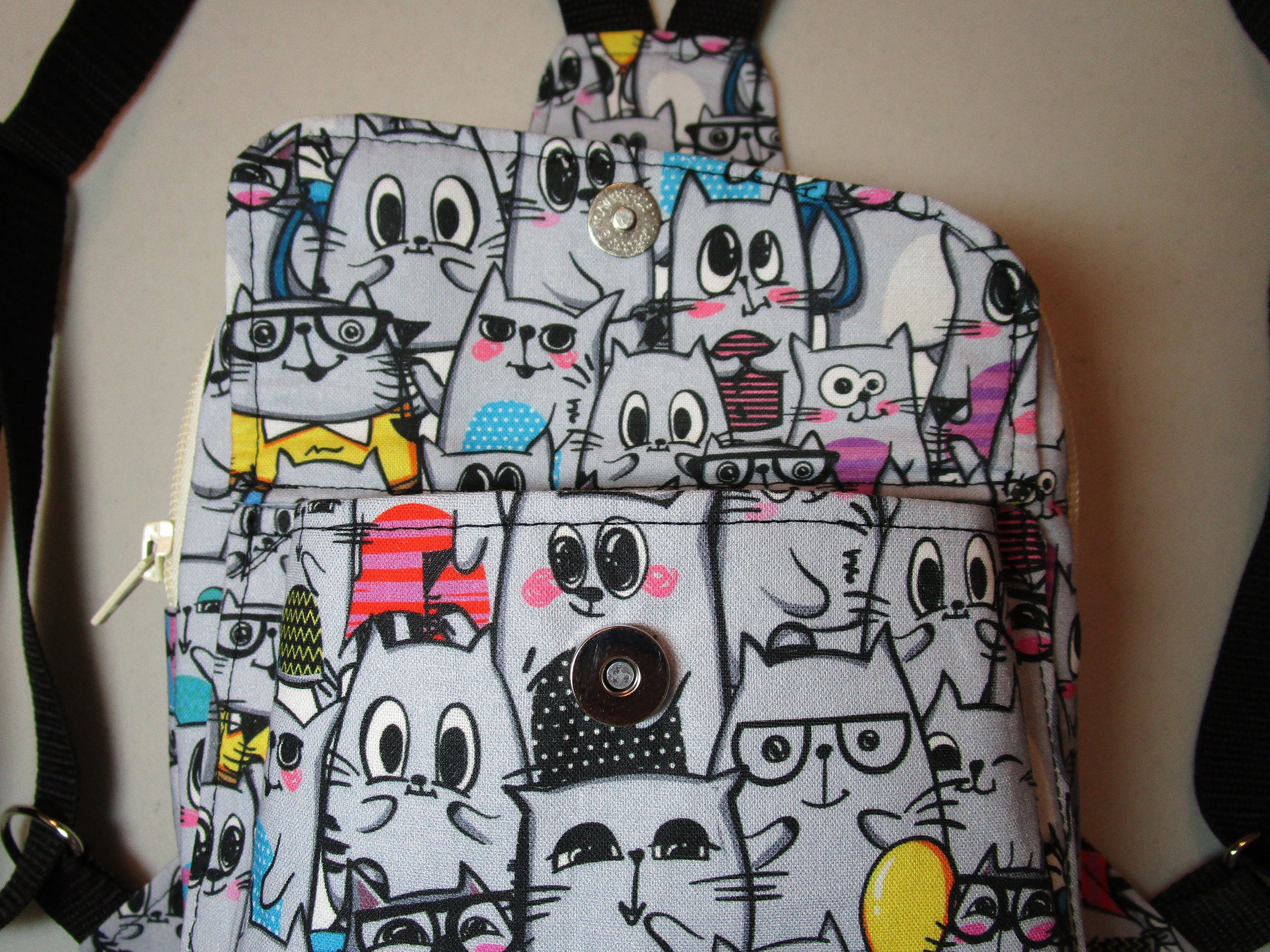 Mini Backpack With Cats - Etsy