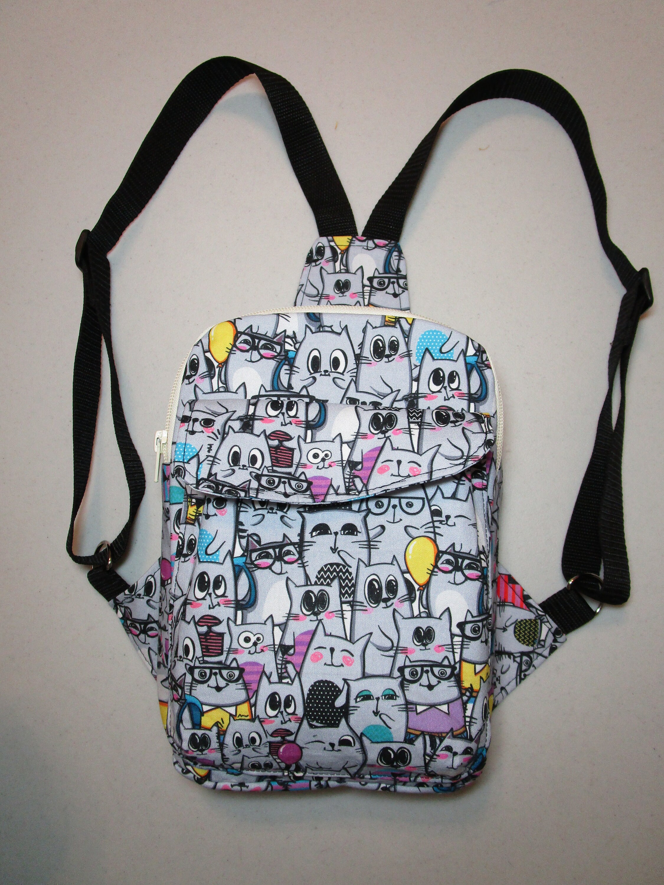Mini Backpack With Cats - Etsy