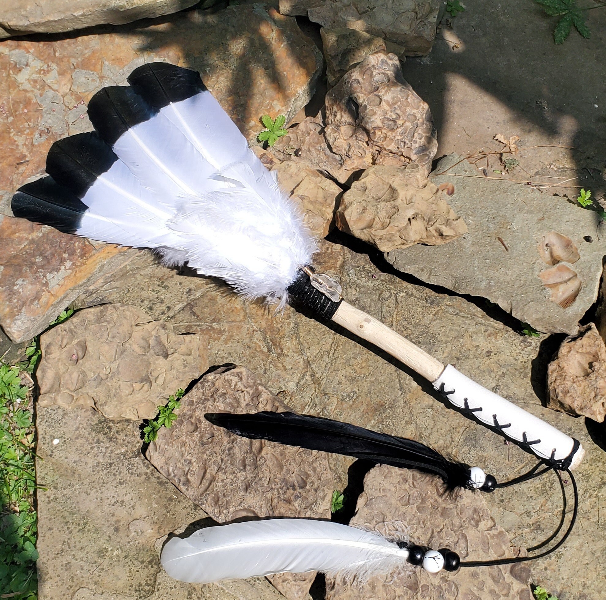 Smudge Fan Feather Fan Handheld Fan Smoke Cleansing Feathers Smoke ...