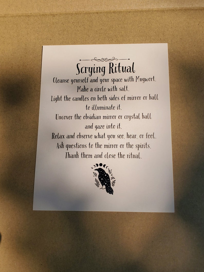 Scrying Divination Kit Samhain Scrying Kit Scrying Ritual Kit - Etsy