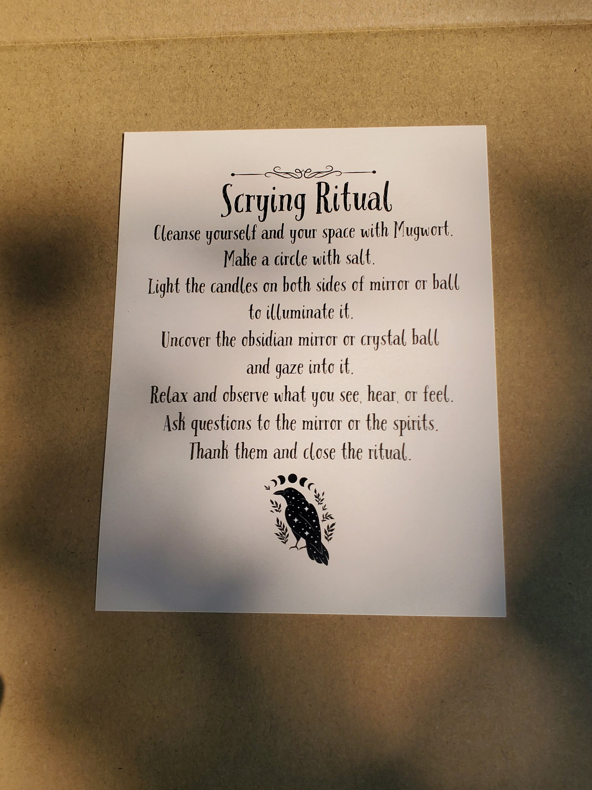 Scrying Divination Kit Samhain Scrying Kit Scrying Ritual Kit - Etsy