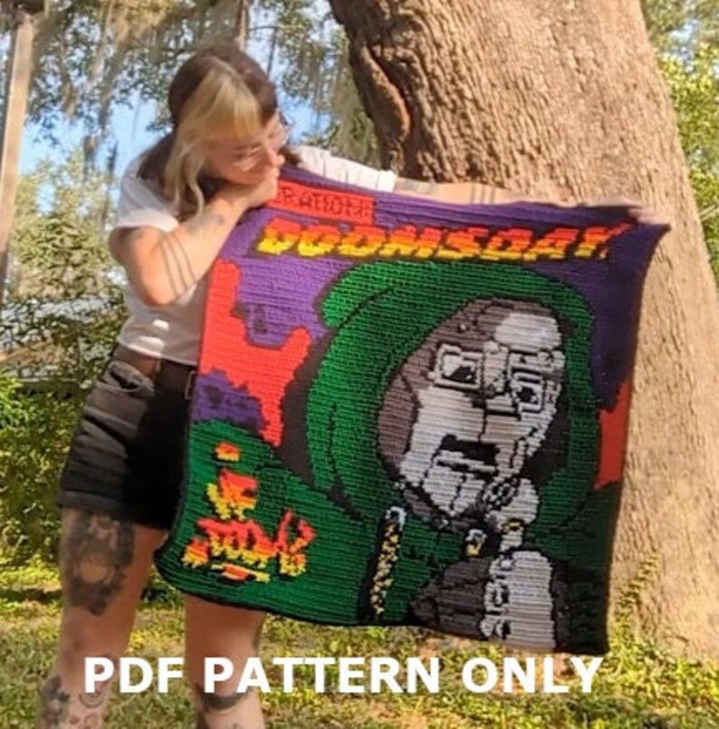 PDF Crochet Pattern - MF DOOM Operation Doomsday Tapestry - Etsy