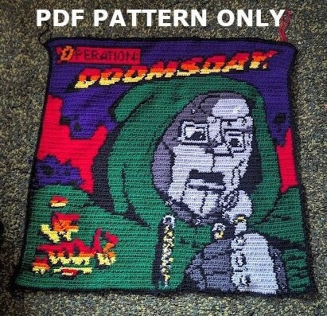PDF Crochet Pattern - MF DOOM Operation Doomsday Tapestry - Etsy