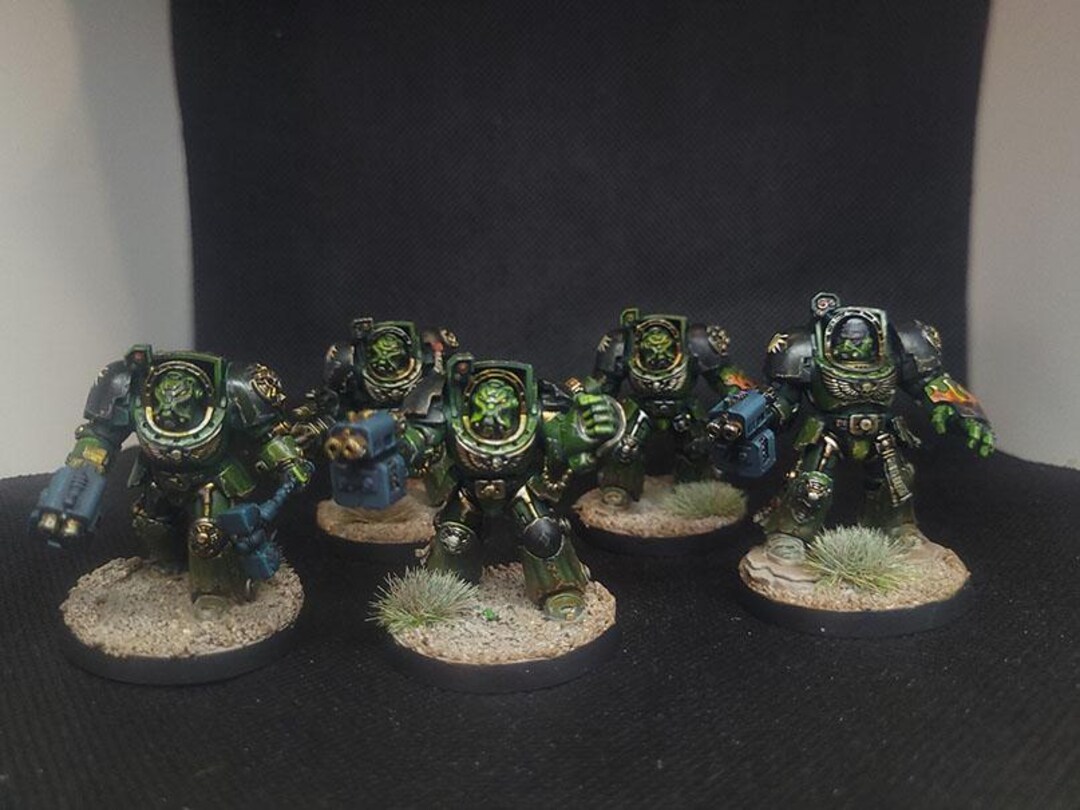 Painted, Warhammer 40k, Space Marines, Salamanders, Laviathan Box ...