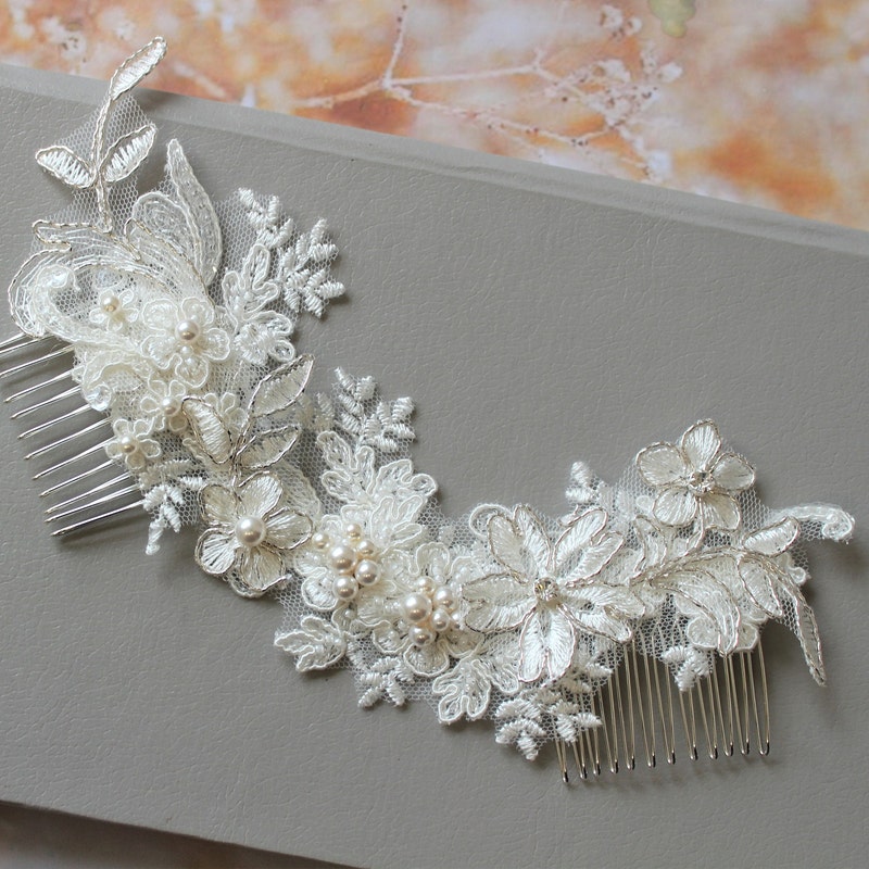 Lace Bridal Comb - Etsy