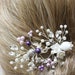 ISABELLE// Silver Purple Scottish Thistle Hair Pin Pearl Wedding Hair ...