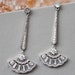 JESSICA // Art Deco Earrings Crystal Fan Earrings Bridal Earrings ...