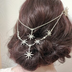 NATI // Gold Bridal Celestial Halo Crown Bridal Galaxy Halo Tiara Star ...