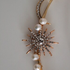 NATI // Gold Bridal Celestial Halo Crown Bridal Galaxy Halo Tiara Star ...