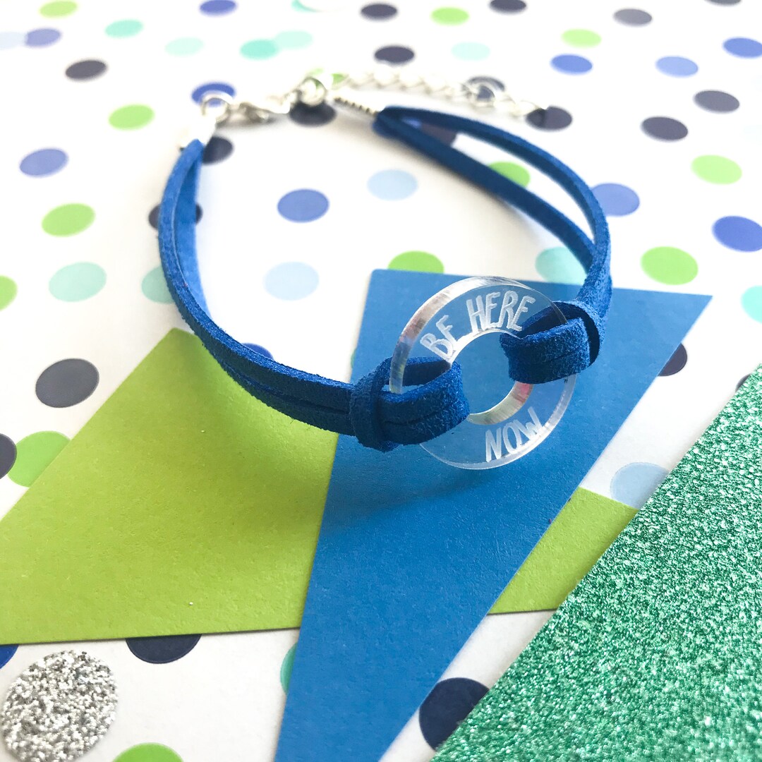 Affirmation Bracelet Reminder Token be Here Now Anxiety Self Worth ...