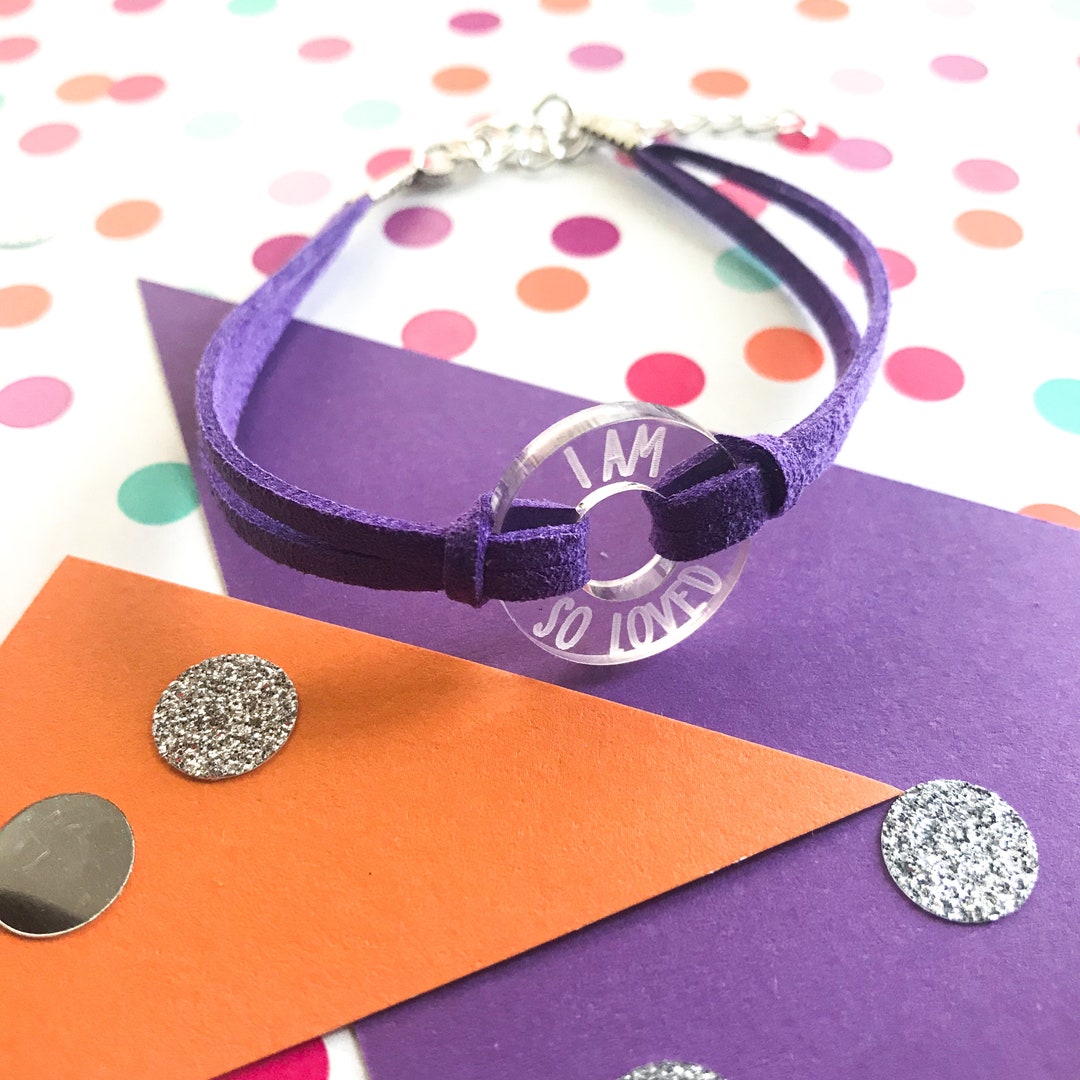 Affirmation Bracelet Reminder Token I Am so Loved Self Worth - Etsy