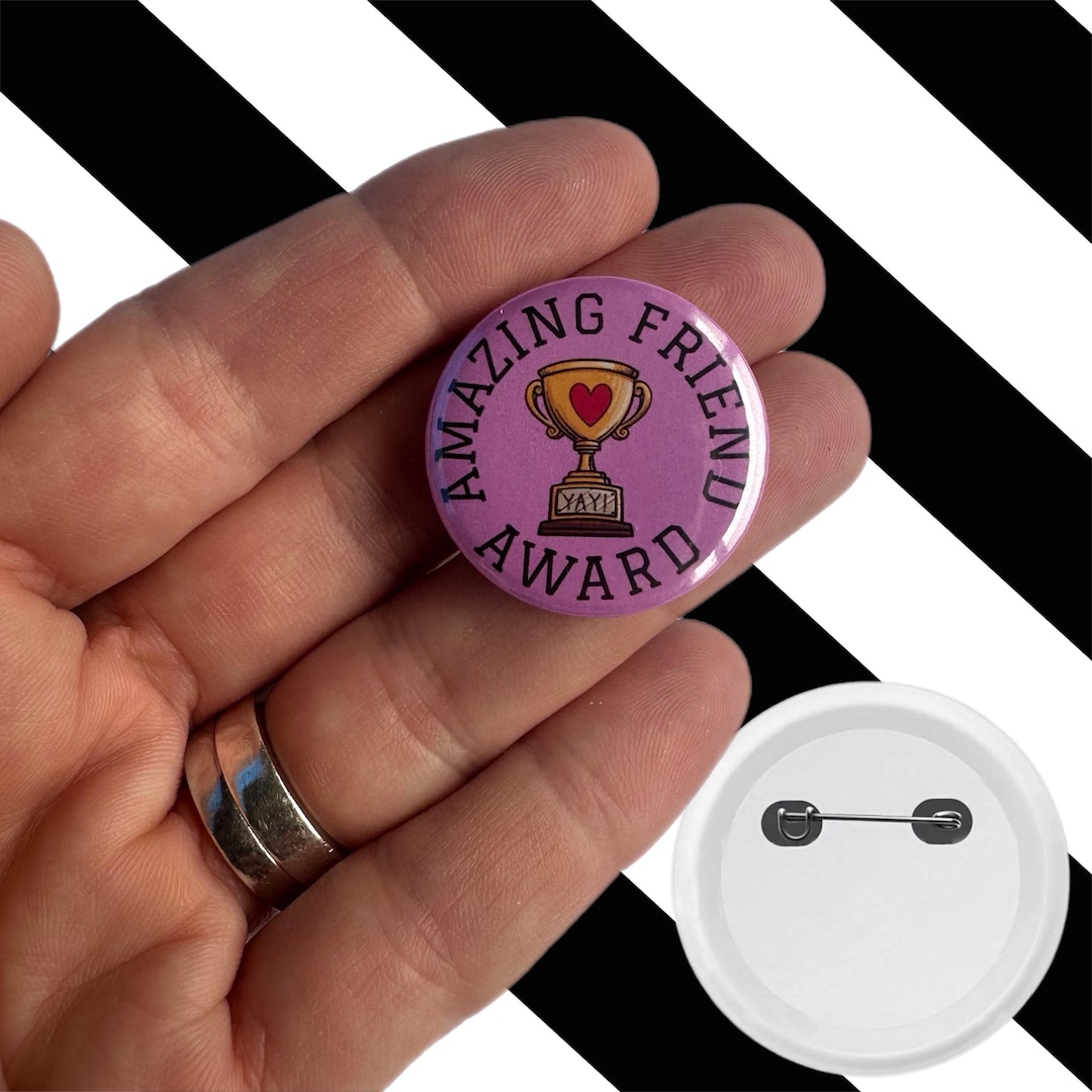 Amazing Best Friend Bestie BFF Award Button Badge 38mm - Etsy