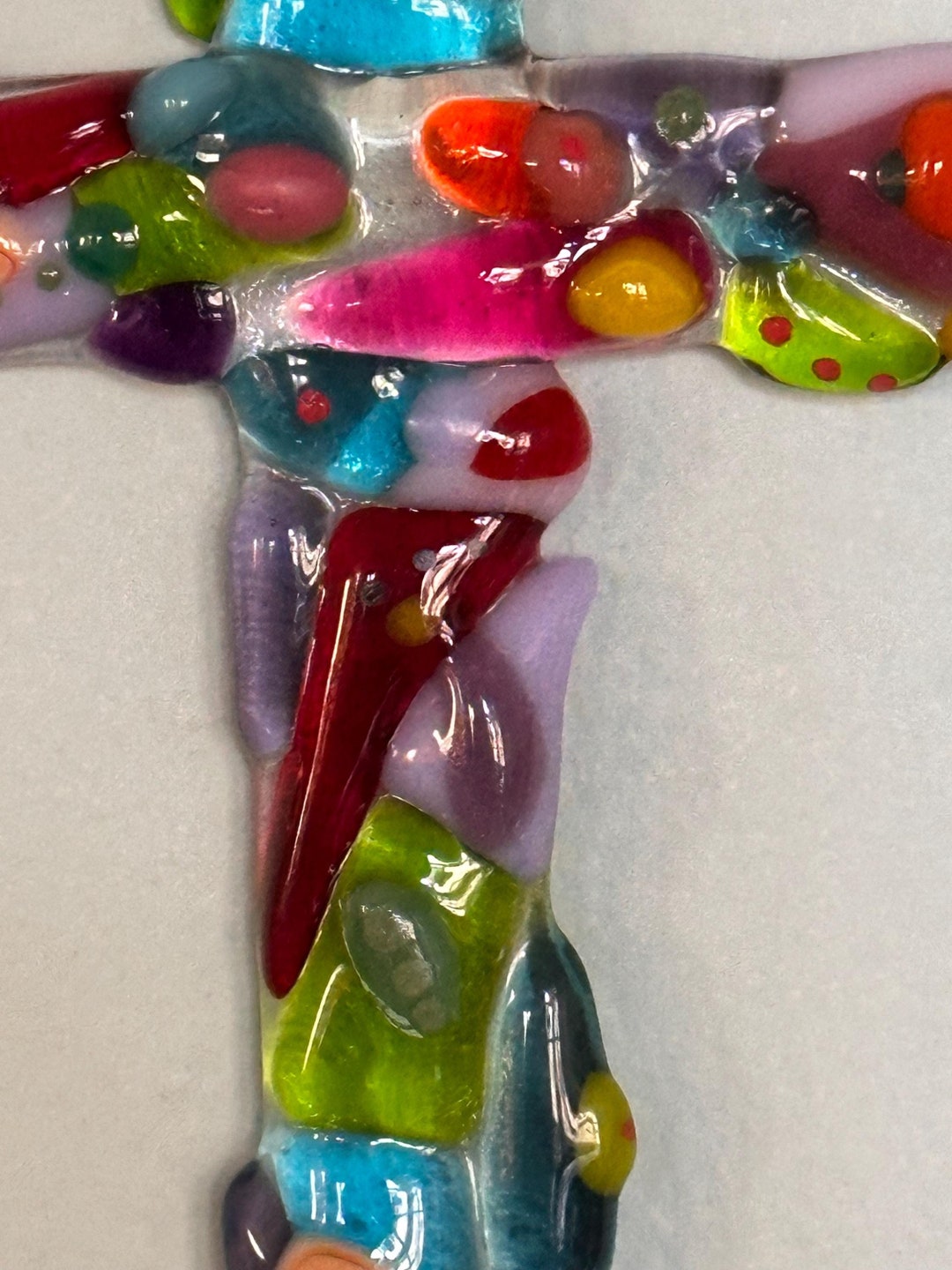 Fused Glass Cross. Stained Glass Cross. Religious Cross. Cross ...