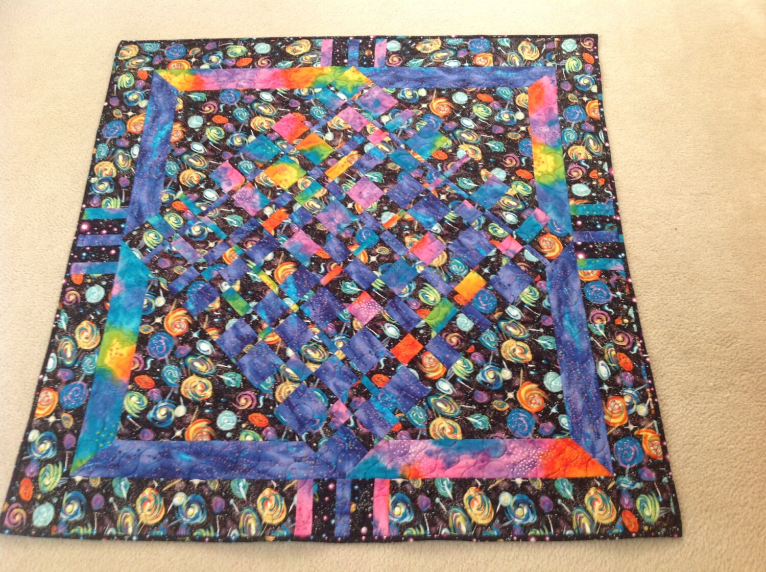 Tail of the Comet Wall Hanging or Lap Quilt Celestial Series | Etsy