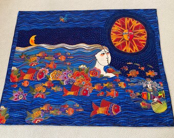 Whimsical Mermaid Wall Hanging Laurel Burch Fabrics - Etsy