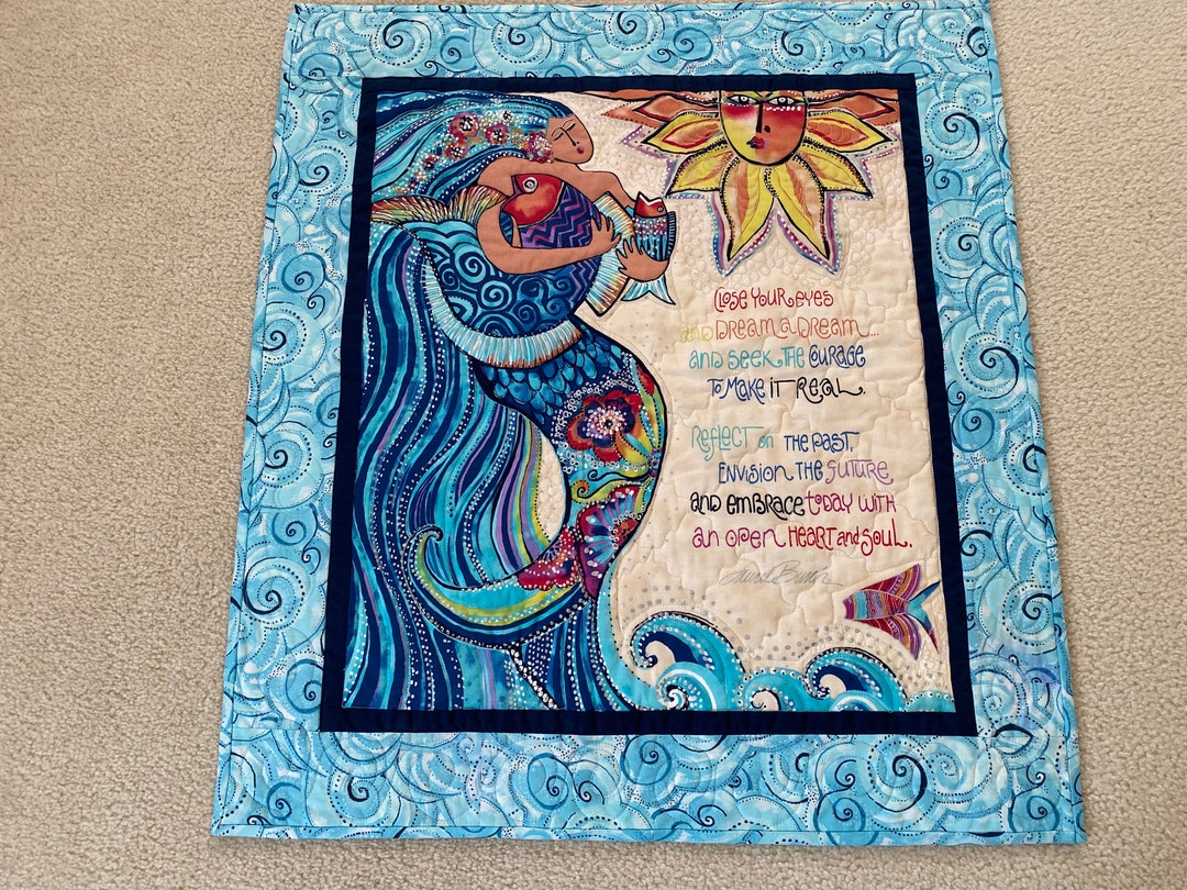 Whimsical Mermaid Wall Hanging - Laurel Burch Fabrics - Etsy