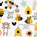 Bear Honey Clip Art honey BEE Bear Cute Clipart - Etsy