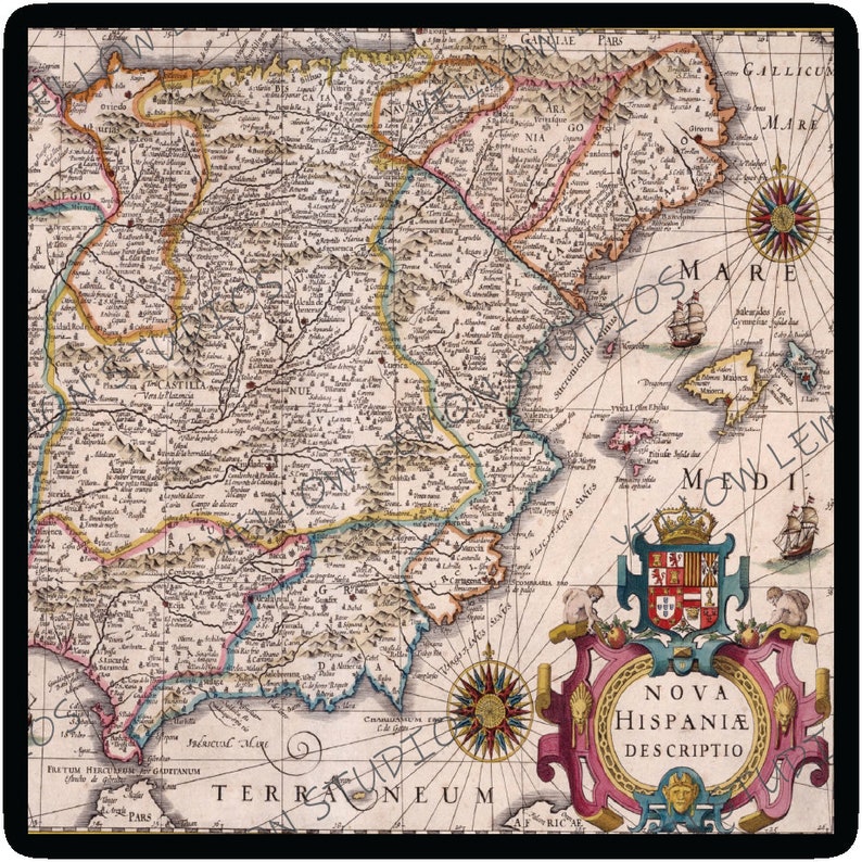 Mapas antiguos Papel digital VINTAGE MAPS Crema, marrón, polvoriento ...