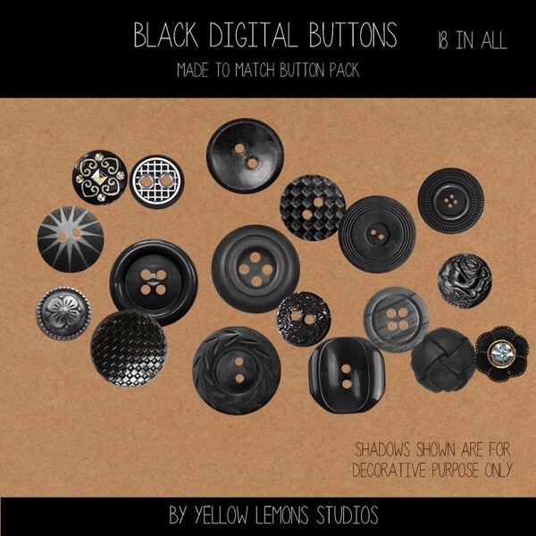 Digital Buttons - Etsy