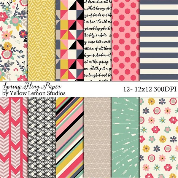 Red and Teal Digital Paper - Etsy