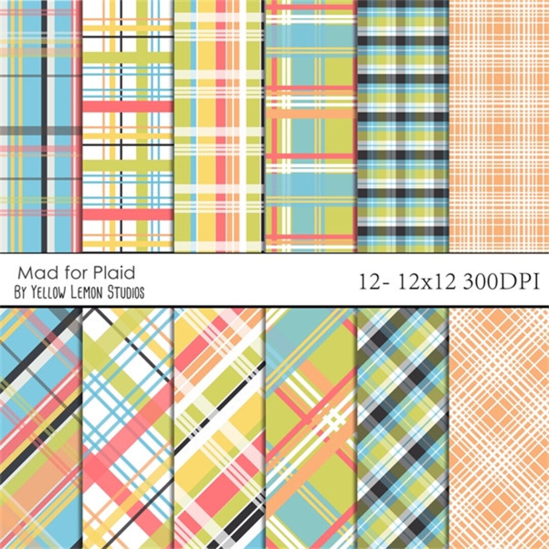 Plaid Digital Paper mad Plaid Dad, Father's Day, Boy, Girl, Camping ...