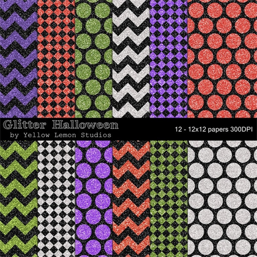 Glitter Digital Paper halloween GLITTER Glitter - Etsy