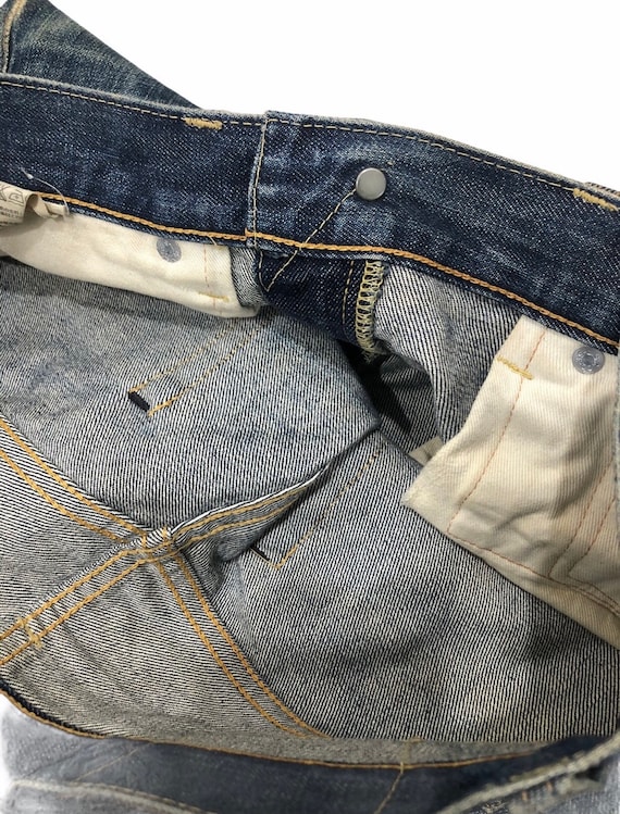 Vintage Levis Big E 505 0217 Selvedge Distressed Deni… - Gem
