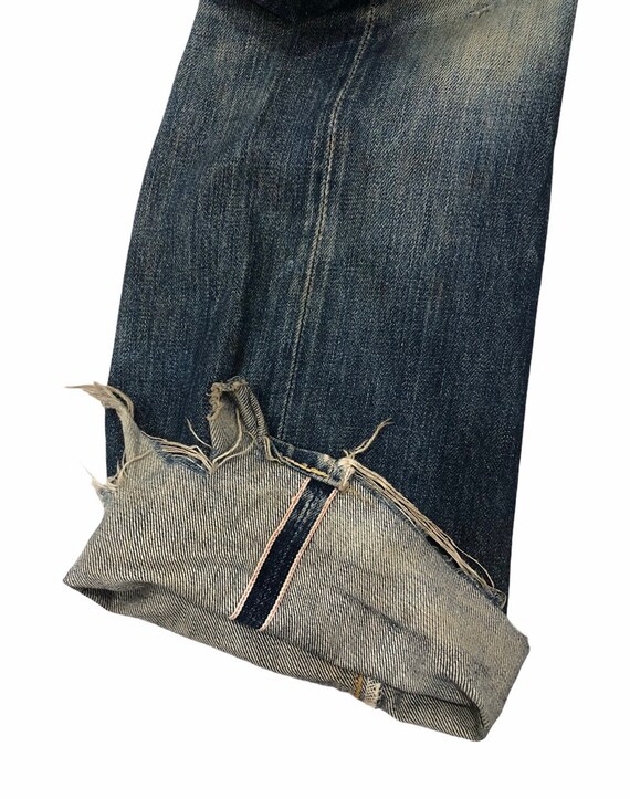 Vintage Levis Big E 505 0217 Selvedge Distressed Deni… - Gem