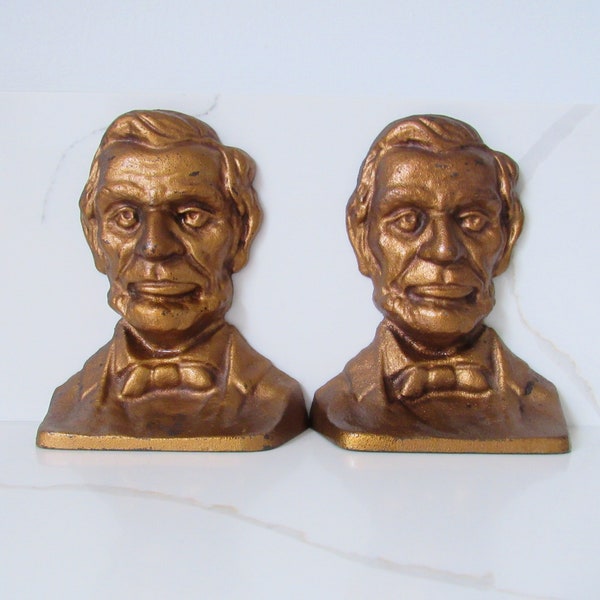 Abraham Lincoln Cast Iron Bookends - Etsy