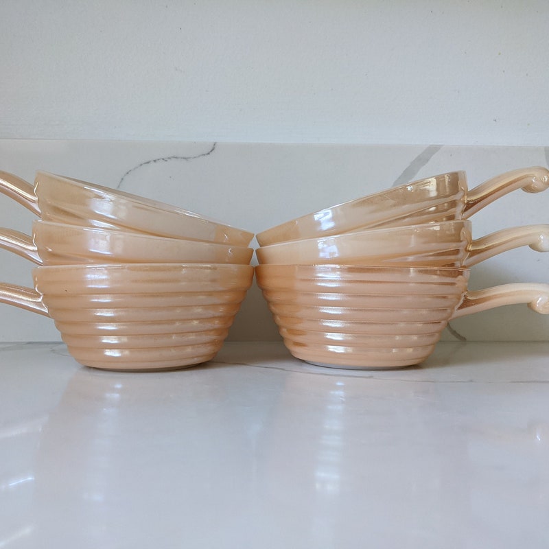 Peach Lusterware - Etsy
