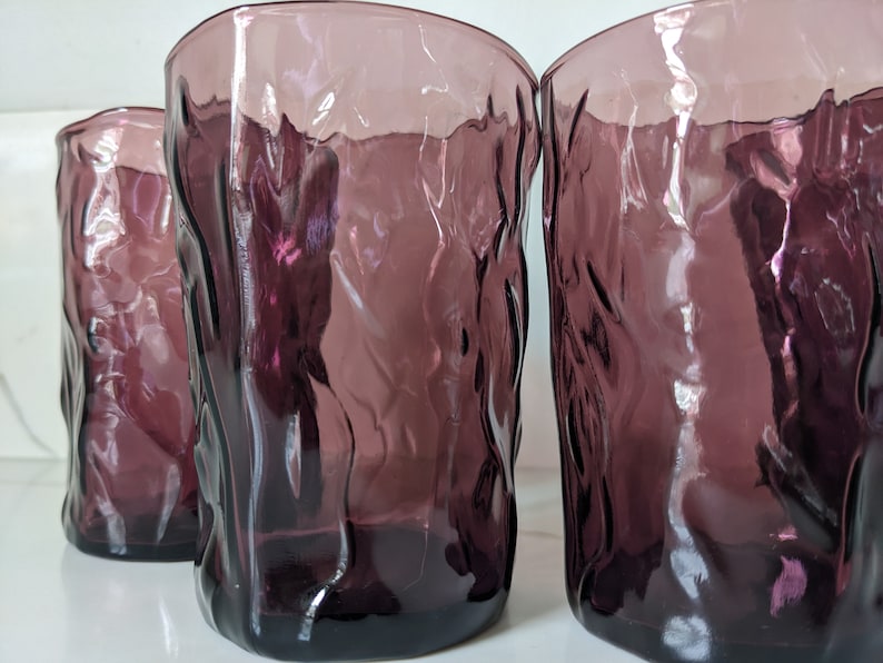 Purple Crinkle Glasses / Plum Seneca Driftwood / Plum Crinkle / Purple ...