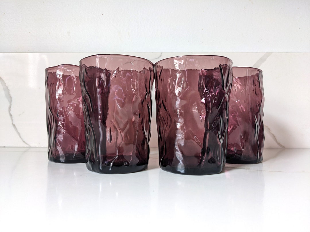 Purple Crinkle Glasses / Plum Seneca Driftwood / Plum Crinkle / Purple ...