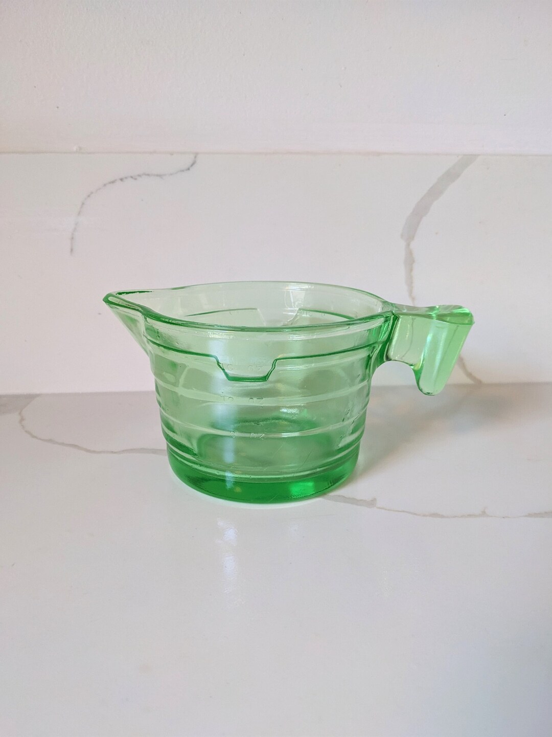 Vaseline Glass Measuring Cup / Vintage Measuring Cup / Vintage Vaseline ...