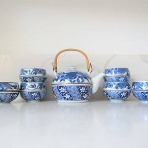 Vintage Japanese Tea Set With Wooden Stand / Vintage Teapot / Vintage ...