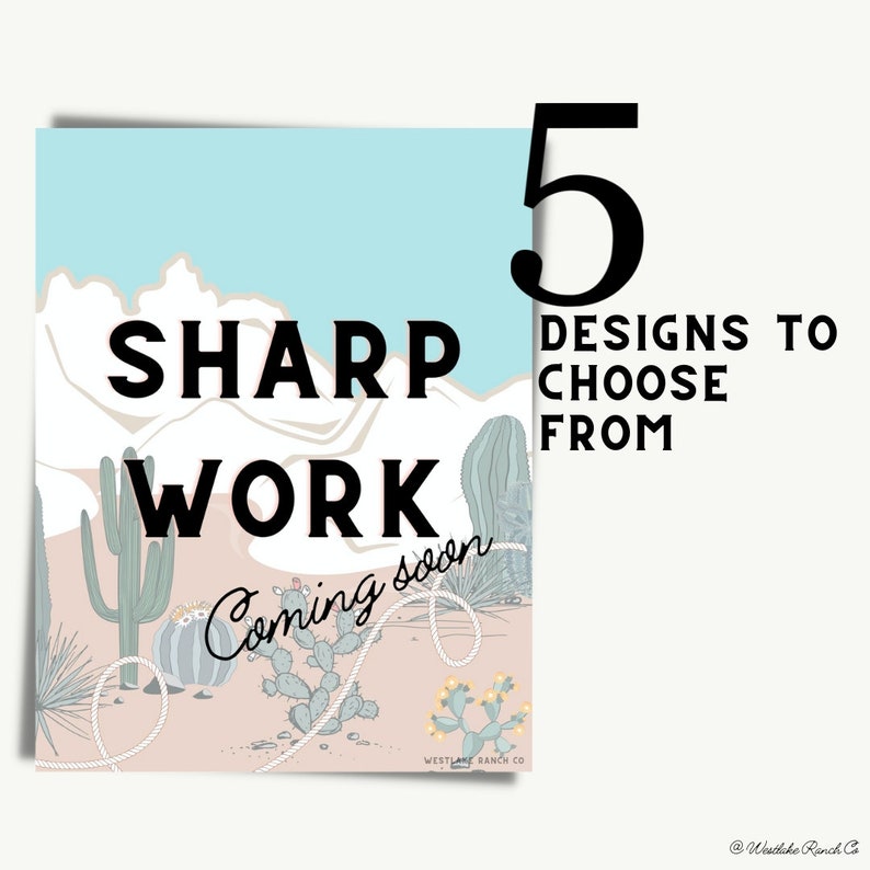 Western Classroom Decor: Sharp Work Coming Soon - Etsy