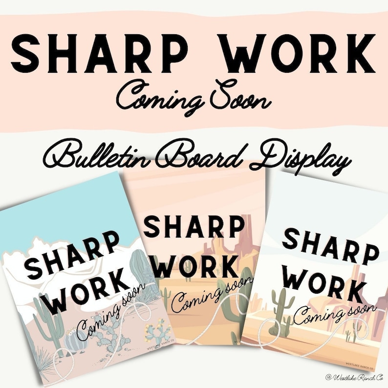 Western Classroom Decor: Sharp Work Coming Soon - Etsy